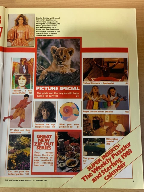THE AUSTRALIAN WOMEN'S Weekly Womens Magazine January 1983 Brooke ...