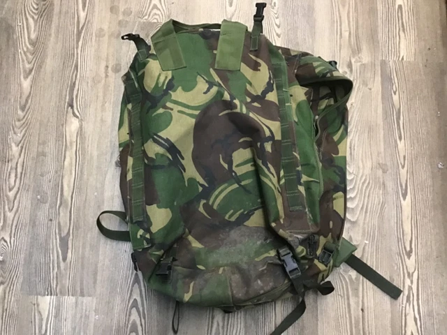 BRITISH MILITARY WOODLAND DPM All Arms Bergen army turtle rucksack £19. ...