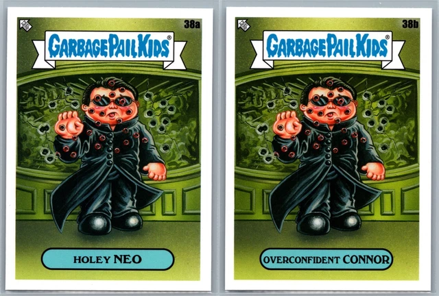 THE MATRIX NEO Keanu Reeves Garbage Pail Kids Movie Spoof 2 Card Set £6 ...