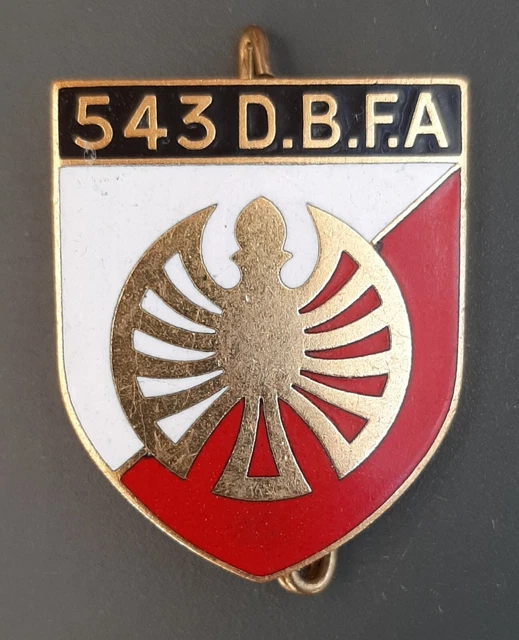 INSIGNE 543° DBFA Demi Brigade Fusilier Cdo Armée de l'Air DRAGO émail ...
