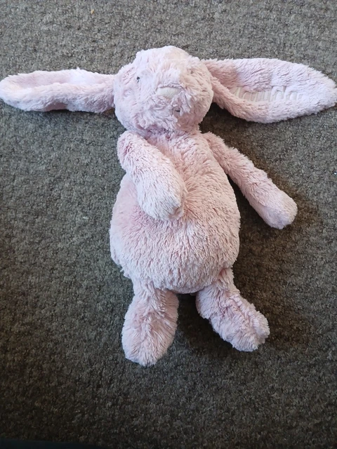 JELLYCAT RABBIT PINK Named Matilda, Name On Ear Medium In Good ...