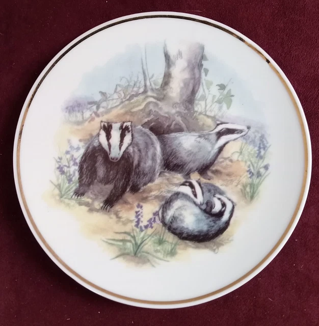 WILDLIFE OF BRITAIN 6" Collectors Plate BADGERS Readers Digest £4.90 ...