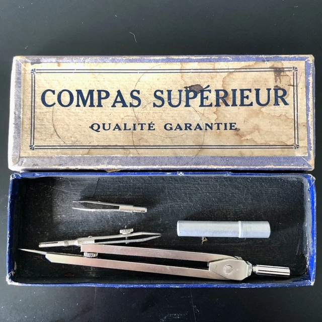 ANCIEN COMPAS À Dessin de Précision dans sa Boite d’Origine Vintage EUR ...