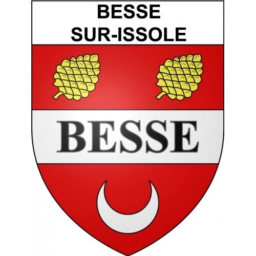 BESSE-SUR-ISSOLE 83 VILLE sticker blason écusson autocollant adhésif ...