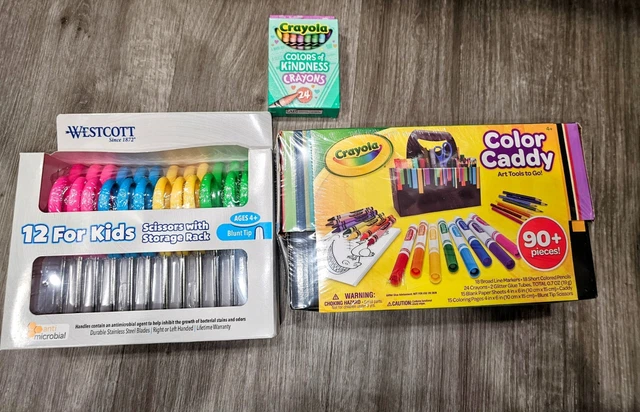 CRAYOLA COLOR CADDY, Art Set Craft Supplies/12ct Westcot Scissors ...