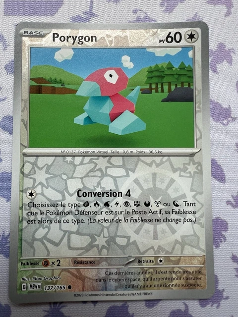 CARTE POKÉMON PORYGON 137/165 Reverse EV 3.5 MEW 151 FR NEUF EUR 1,60 ...
