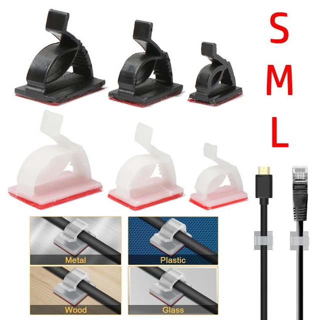 ORGANIZER CLAMP FASTENER Cable Clip Wire Management Fixer Holder Buckle ...