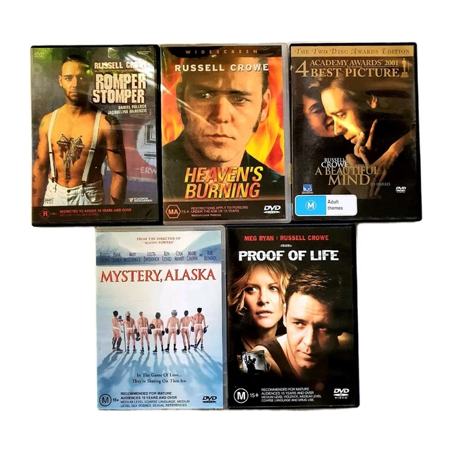 RUSSELL CROWE 5 x DVD Gift Bundle, Action Drama Thriller Sport, Region ...