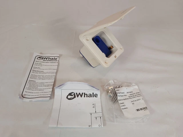 WHALE WATERMASTER WATER Inlet Socket Ivory W/O Pressure Switch Caravan ...