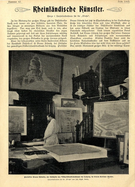 ART DE DÜSSELDORF professeur Bruno Schmitz Oswald Achenbach professeur ...