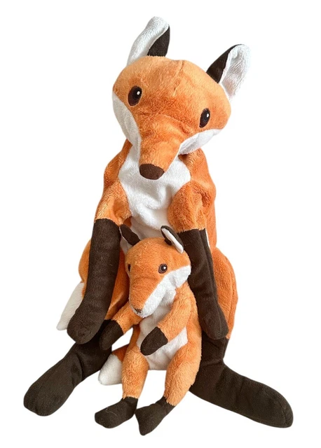 IKEA FOX SOFT Toy Vandring Rav Mother & Baby Cub Comforter Plush Cuddly ...