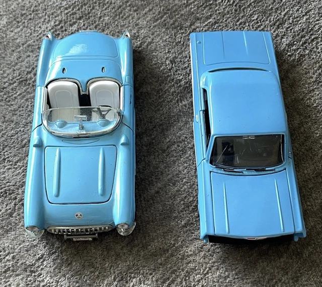 1957 CHEVROLET CORVETTE & 1963 Chevrolet Impala SS 1:24 Baby Blue ...