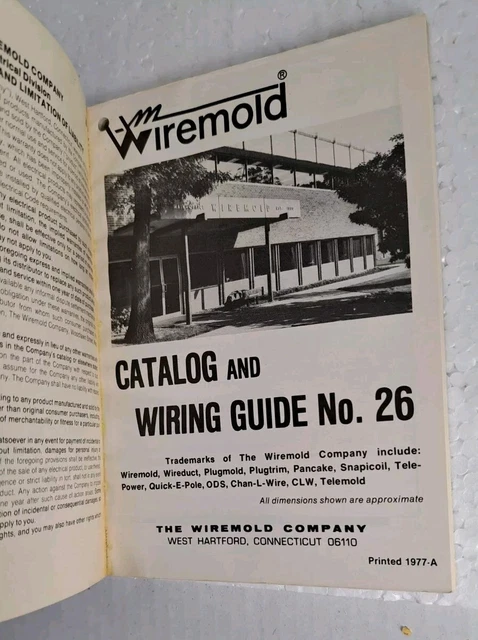 WIREMOLD RACEWAYS ODS Systems Catalog and Wiring Guide No. 26 1977 $16. ...