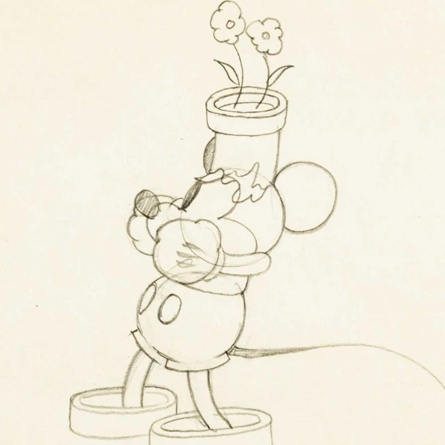 WALT DISNEY STUDIOS of 1932 ! Animation Drawing of MICKEY MOUSE ...