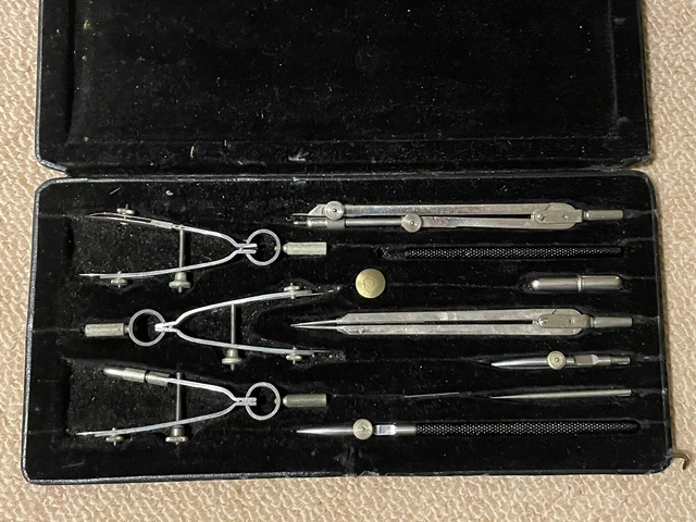 VINTAGE TECHNICAL DRAWING Tools Set - Complete EUR 20,45 - PicClick IT