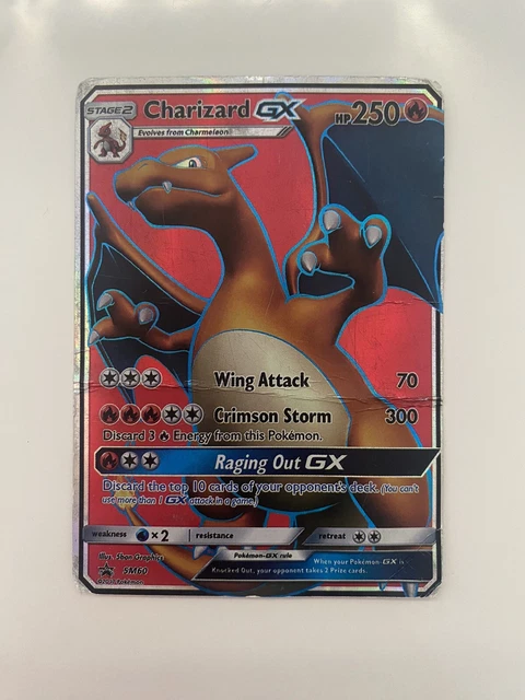 CHARIZARD GX SM60 Promo Full Art Jumbo Pokémon Card Oversized Card ...