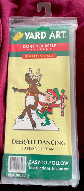 VINTAGE 1998 YARD Art Do-It-Yourself Patterns HDA Inc Elf/Reindeer ...