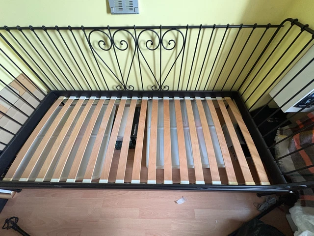 IKEA BLACK METAL frame day bed - single, excellent condition £31.90 ...
