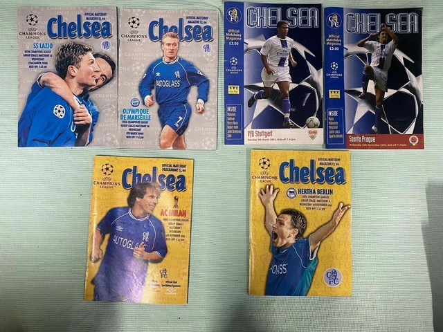 VARIOUS CHELSEA FC Matchday Programmes includding Champions League £43. ...