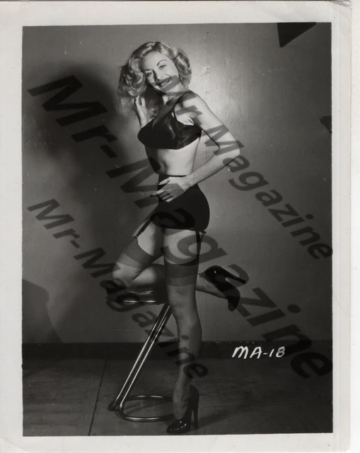 Blonde Lingerie Model 4x5 Photo Vintage Sexy Cheesecake Risqué Pinup