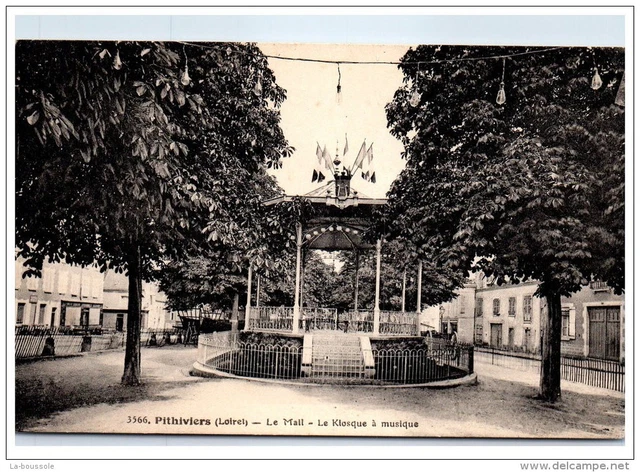 45 PITHIVIERS ---- le mail -- le kiosque a musique EUR 4,00 - PicClick FR