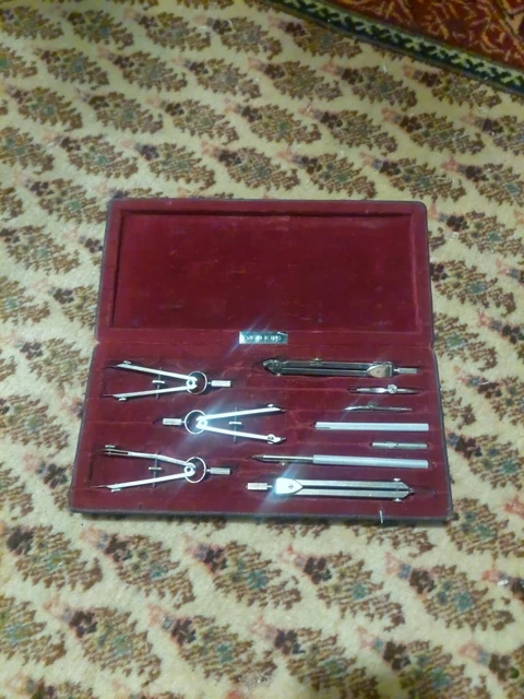 VINTAGE TECHNICAL DRAWING Instruments (Set) Original Case £18.00 ...