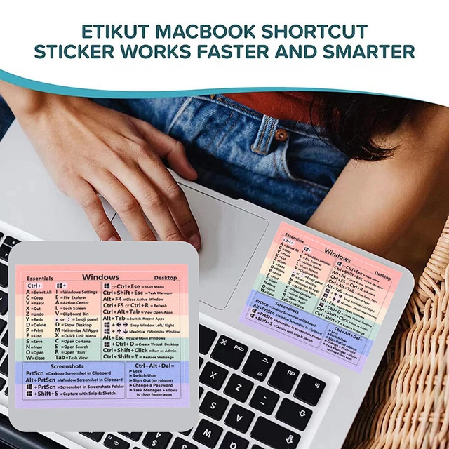 WINDOWS KEYBOARD REFERENCE Shortcut Cheat Sheet Sticker Water Proof ...