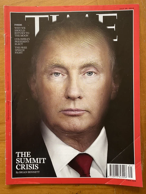 TIME MAGAZINE 2018 Putin Summit Crisis Trump Morph USA NASA To The Moon ...