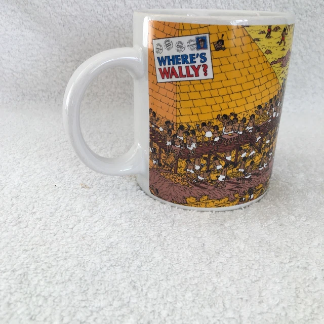 VINTAGE WHERE'S WALLY? Ceramic 4” Mug Egyptian Pyramid. Half Moon Bay ...