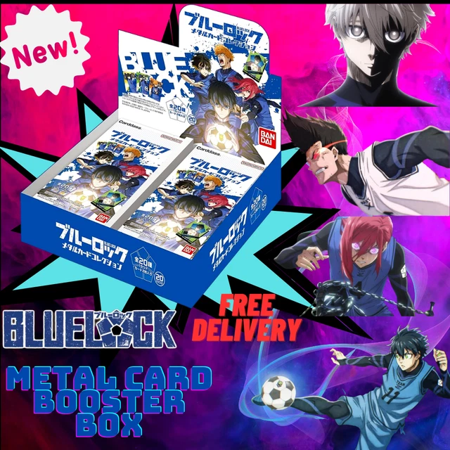 BLUE LOCK CARDS Booster Metal Packs Collection Anime Bandai 20 Pack UK ...