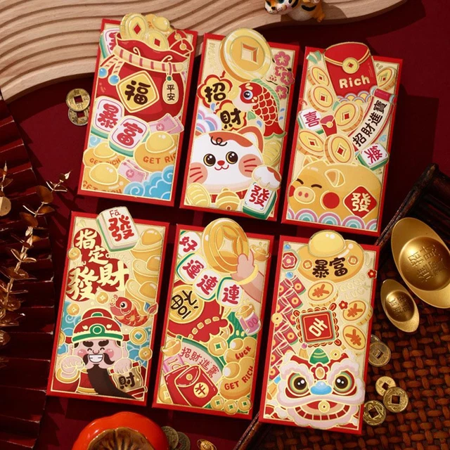 2025 SNAKE RED Envelopes Ampao Chinese New Year Red Packet Christmas ...