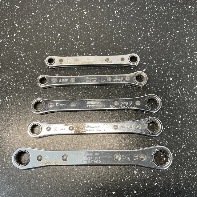 SNAP ON TOOLS Imperial SAE Ratchet Box Spanner Wrench Set £69.99 ...