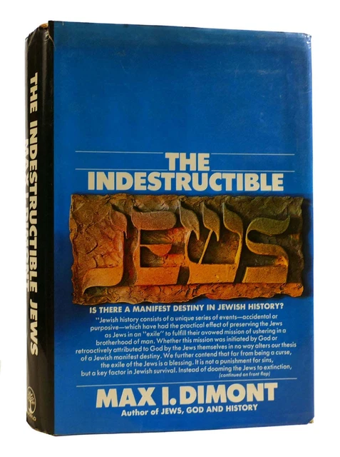 MAX I.DIMONT THE Indestructible Jews 1st Edition 1st Impression EUR 97 ...