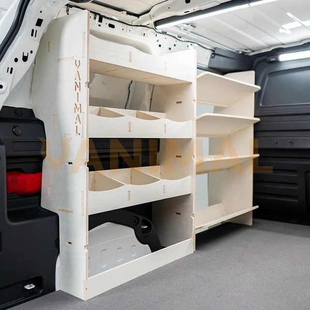 VW ID BUZZ Cargo NS Van Racking: Rear Compartment & Front Toolbox ...