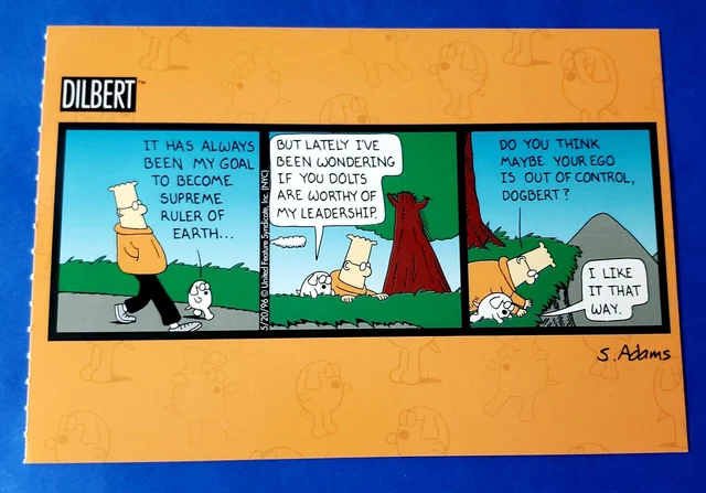 POSTCARD DILBERT COMIC Strip Scott Adams Dogbert "Supreme Ruler" £4.68 ...
