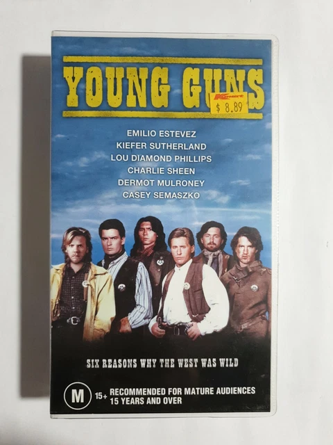YOUNG GUNS - Action/Western Video Cassette Tape VHS M15+ 1988 EMILIO ...