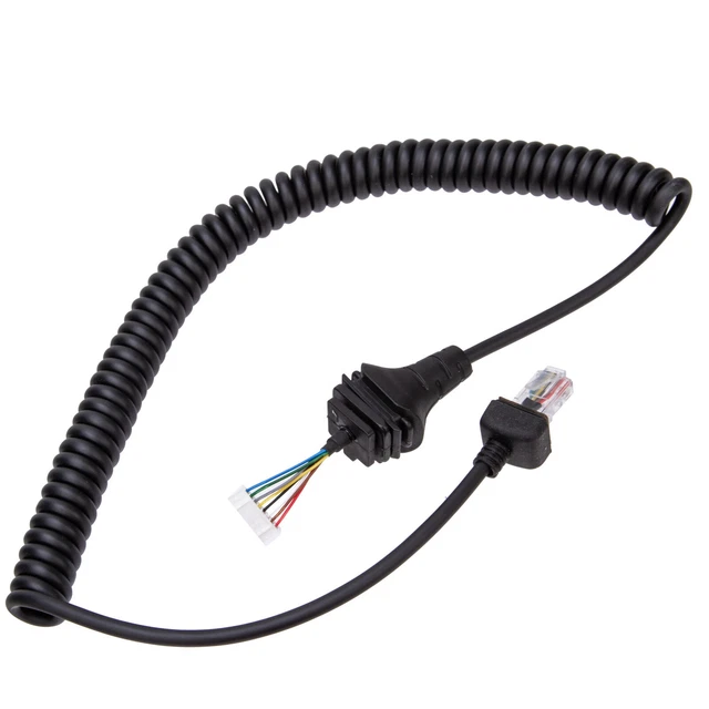 8-PIN RJ45 ABS Handheld Mic Microphone Cable Wire For ICOM HM152/HM154 ...