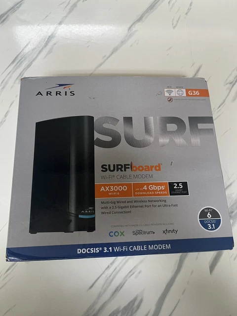 ARRIS SURFBOARD WI-FI cable modem G-36 DOCSIS 3.1 with Wifi 6 $130.00 ...