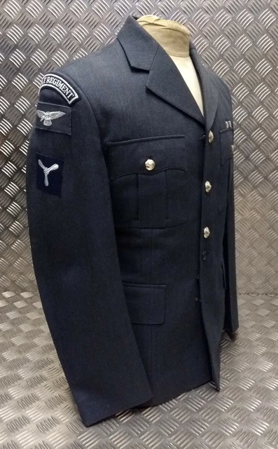 RAF NO1 BRITISH Air Force Blue Uniform Dress Jacket Queens Colour ...
