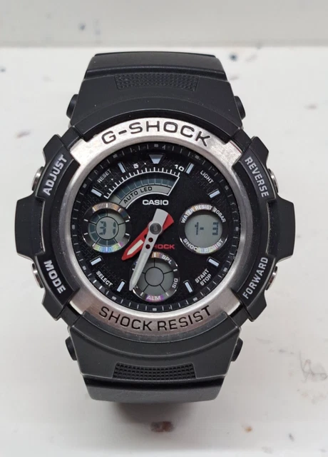 CASIO G-SHOCK AW-590 Module 4778 Analogue Digital Watch World Time £26. ...