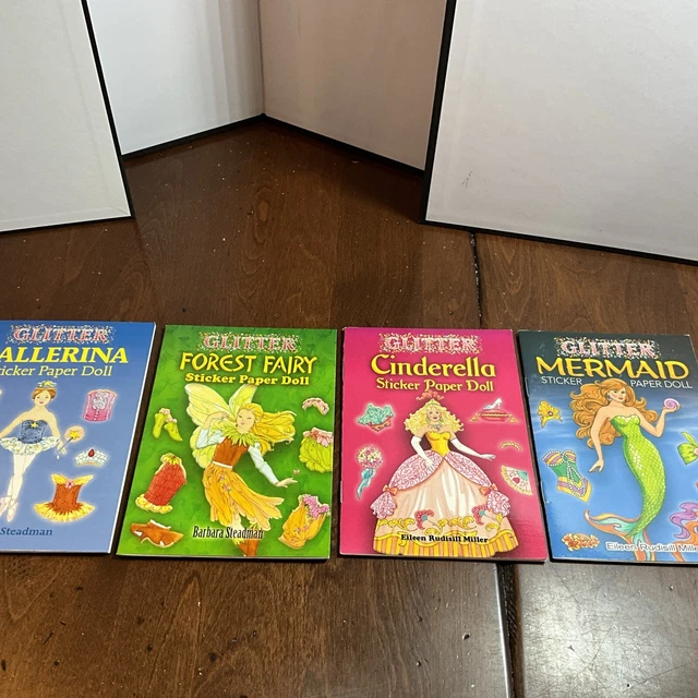 DARCY MAY GLITTER Christmas Fairy Sticker Paper Doll, Cinderella ...