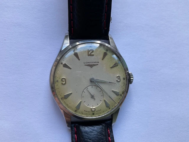 LONGINES WATCH, SUB seconds, mens, 35mm diameter. Mechanical wind £208. ...