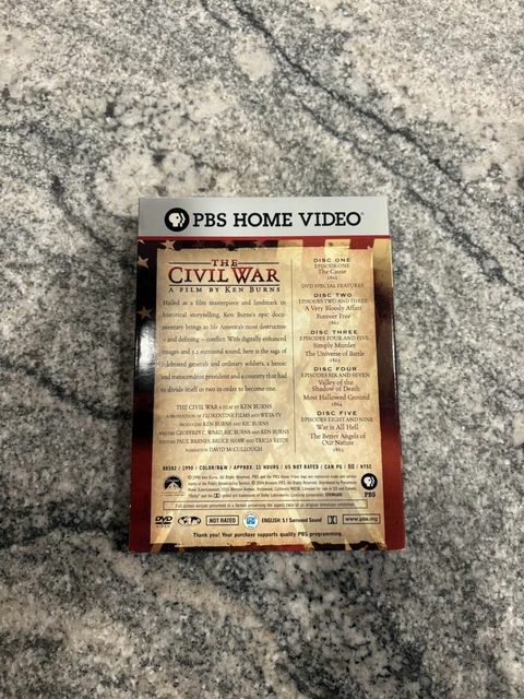 PBS KEN BURNS The Civil War Complete 5-Disc Documentary DVD $25.00 ...