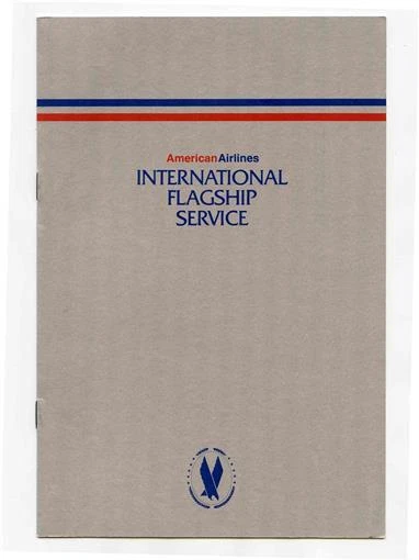 AMERICAN AIRLINES INTERNATIONAL Flagship Service Menu 1983 EUR 21,15 ...