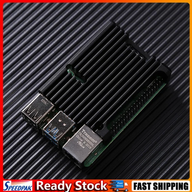 ALUMINIUMGEHÄUSE GEHÄUSE + Werkzeuge für Raspberry Pi 4 Model B (Schwarz) heiß EUR 10,41 ...