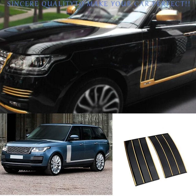 FOR LR RANGE Rover L405 2013-2022 Black Gold Side Fender Air Wing Vent ...