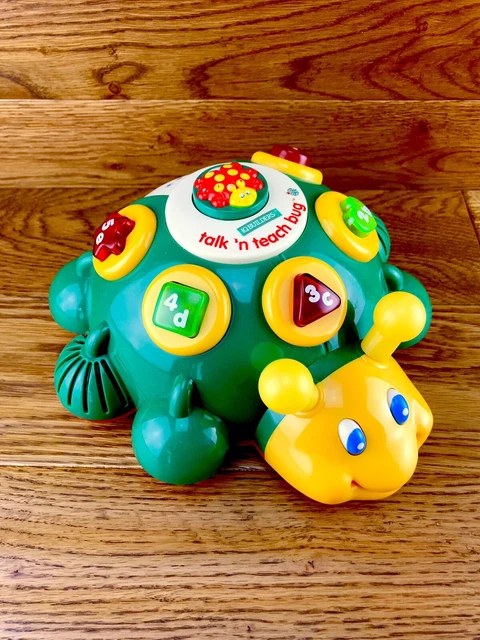 IQ BUILDERS TALK N Teach Bug Vintage Electronic Learning Pull Along Toy ...