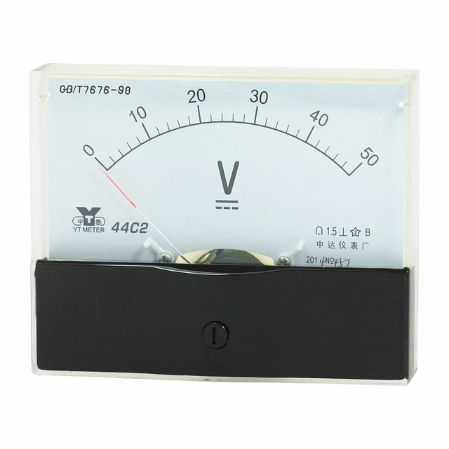 FINE TURNING DIAL Analog Panel Voltmeter Volt Meter DC 0 - 50V 44C2 £9. ...