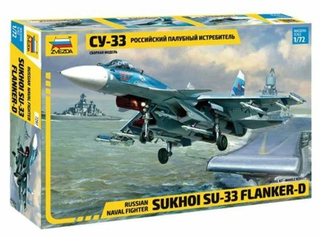 SUKHOI SU-33 FLANKER-D Russian Marine Fighter Plastique Kit 1:72 Model ...