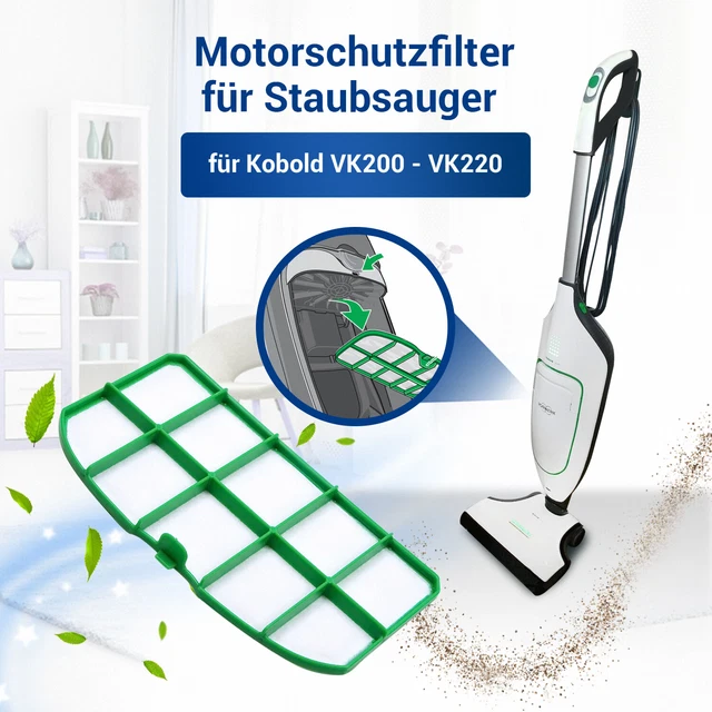 MOTORSCHUTZGITTERFILTER KOMPATIBEL MIT Vorwerk Kobold VK 200 für ...